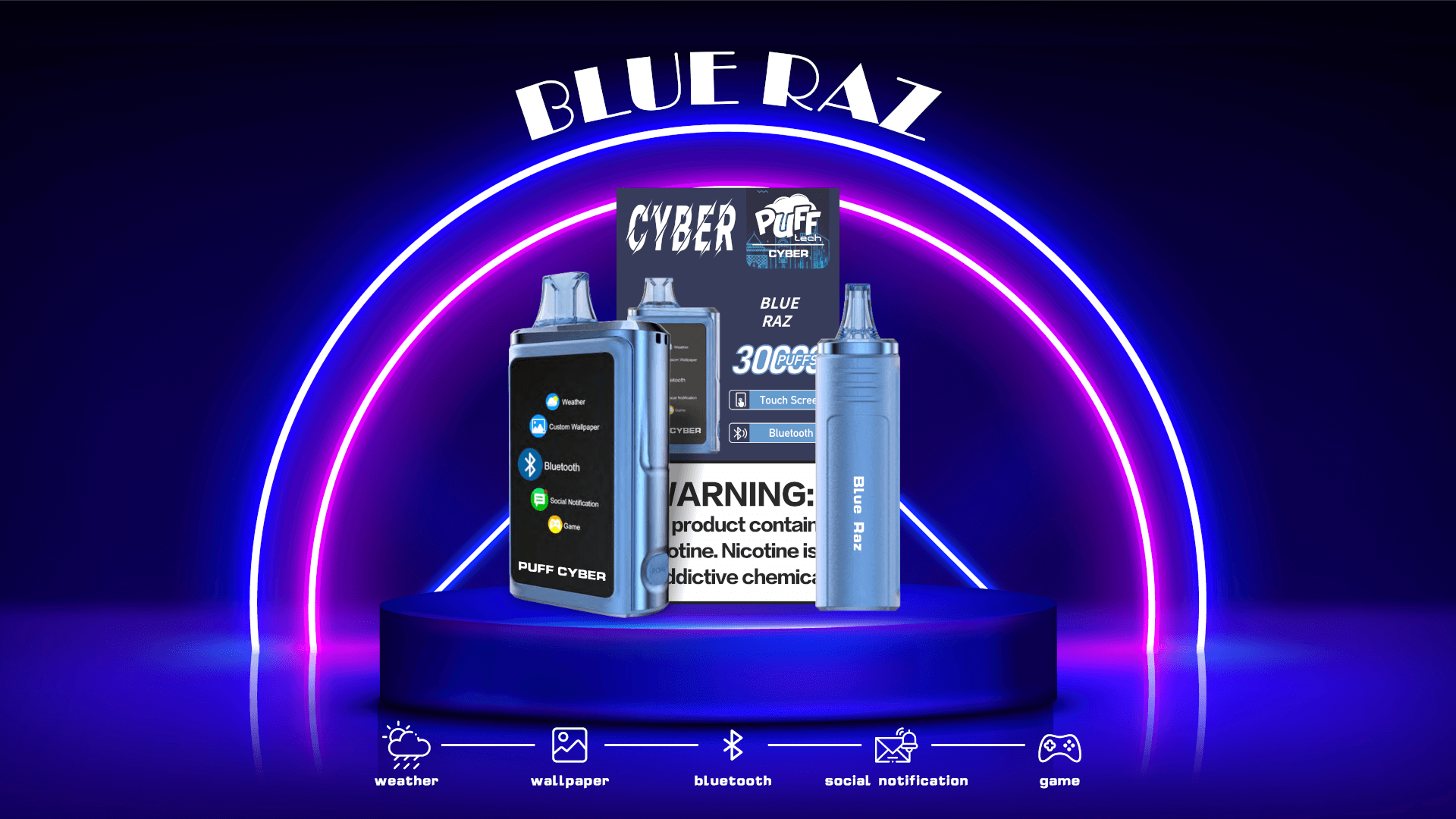 PUFF CYBER - BLUE RAZ