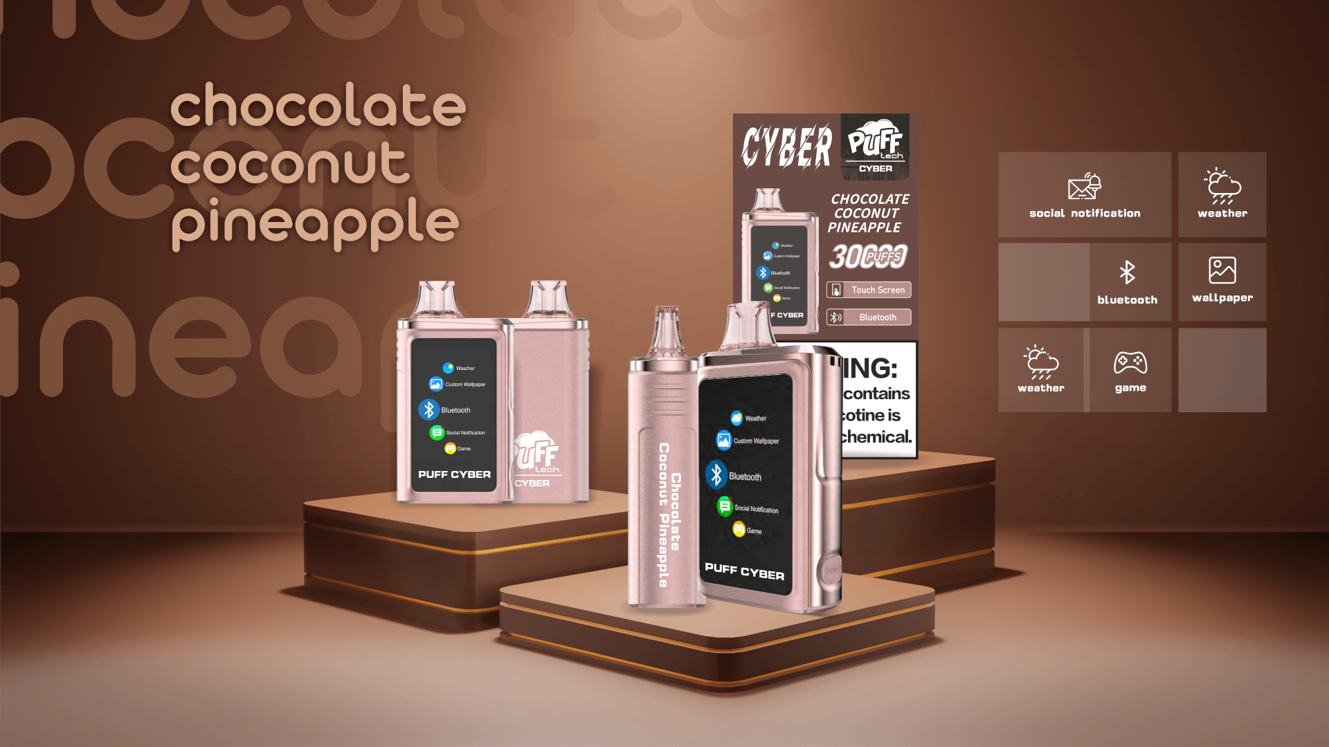 PUFF CYBER - CHOCOLATE COCONUT PINEAPPLE