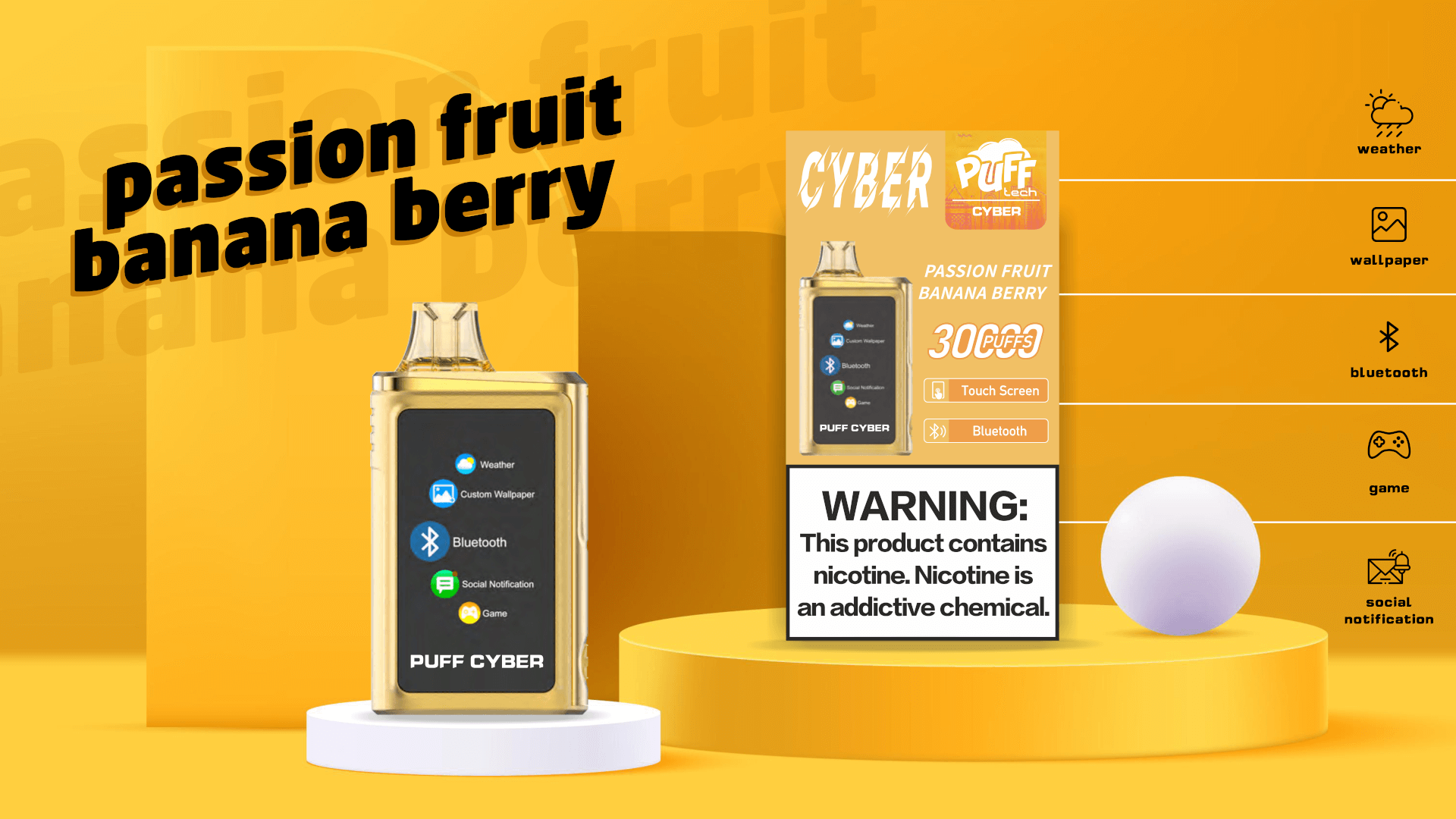 PUFF CYBER - PASSION FRUIT BANANA BERRY