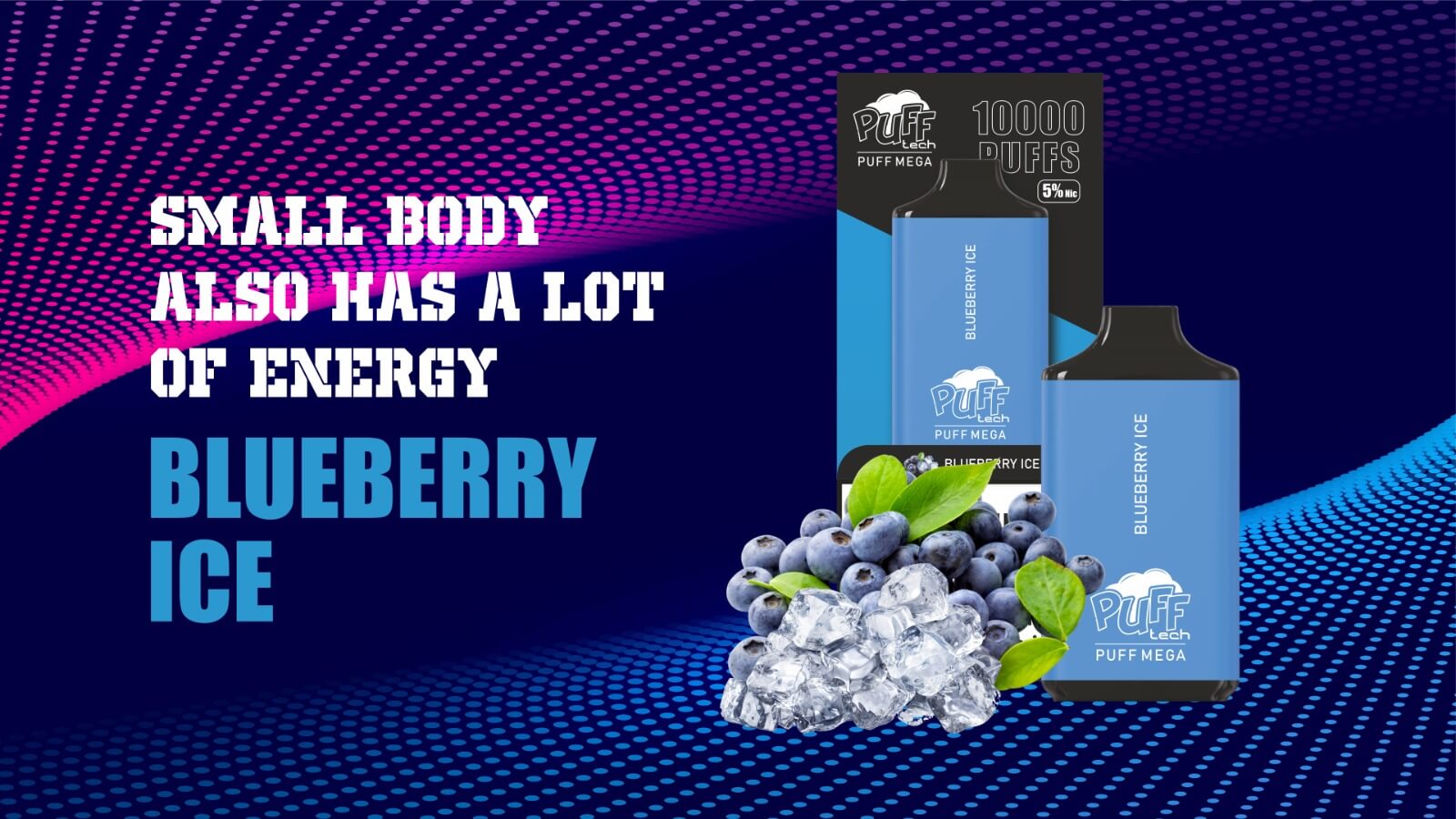 Puff Mega Blueberry Ice - PUFF TECH