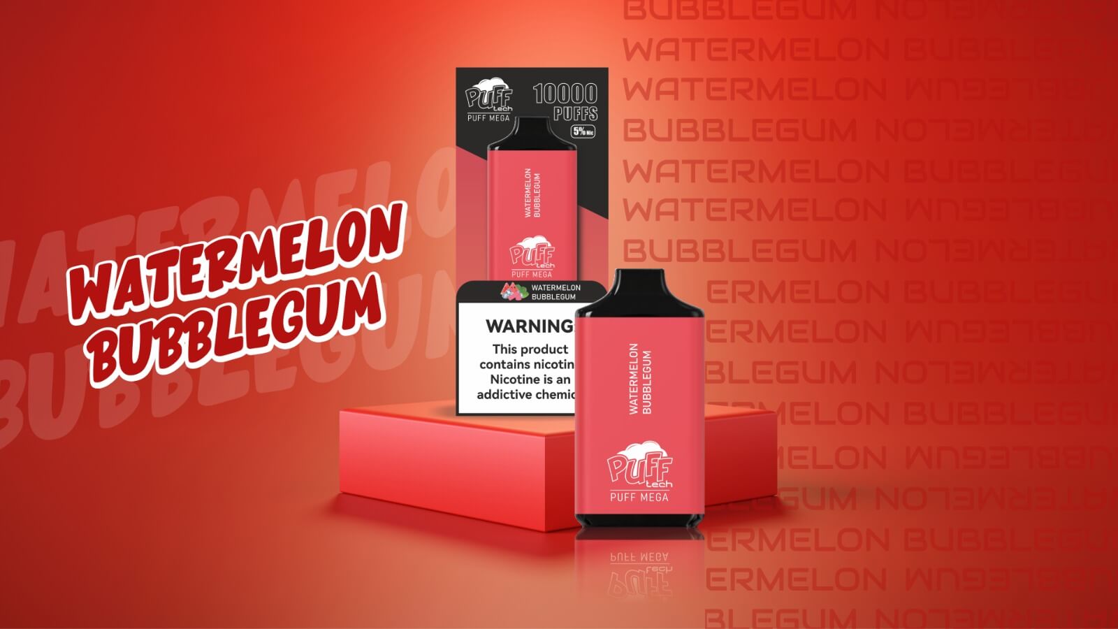 Puff Mega Watermelon Bubblegum - PUFF TECH